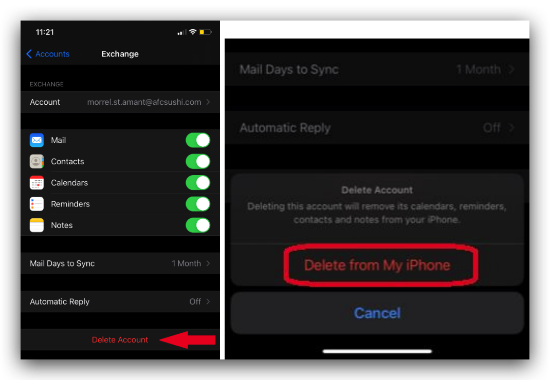 Performing Account Refresh on iOS Device – AFC Franchise Corp